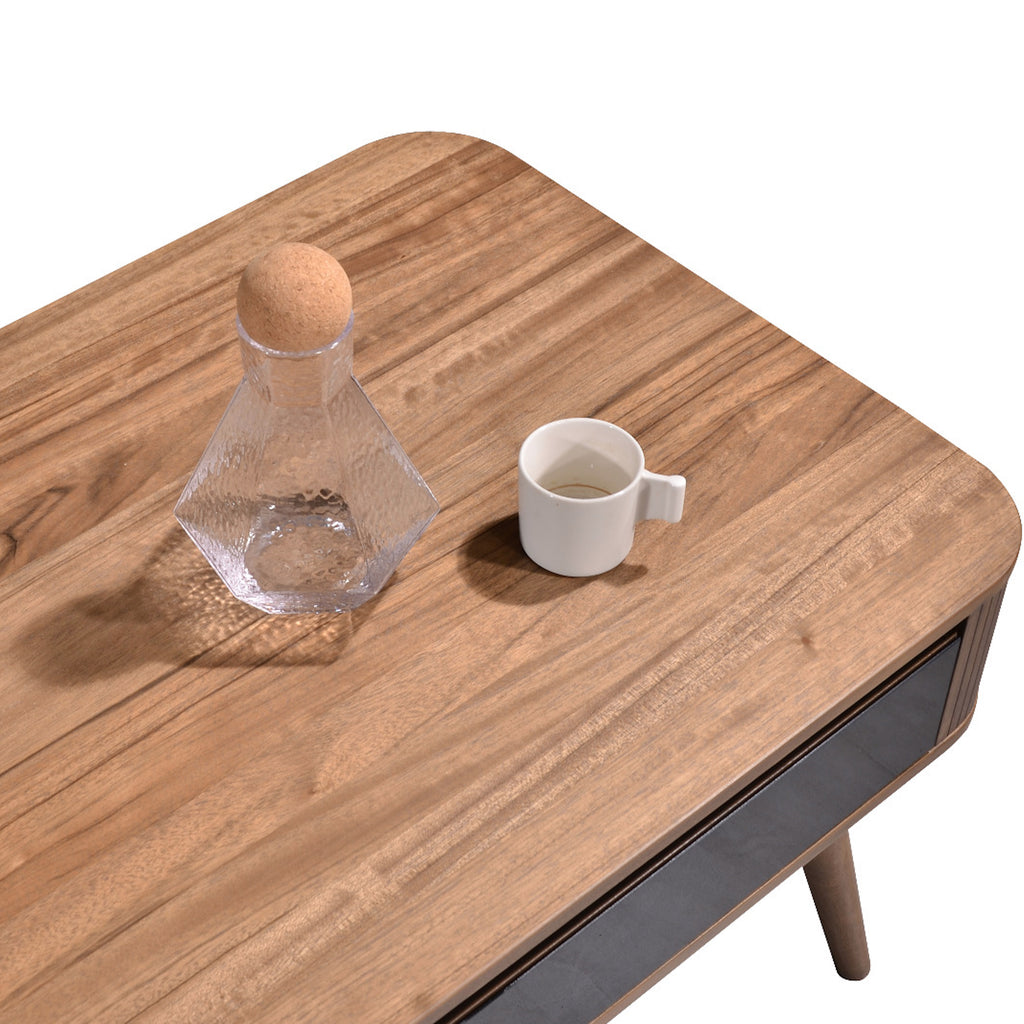 Criterion Denham Coffee Table 1200mm Semi-Assembled, Solid Rubber Wood ...
