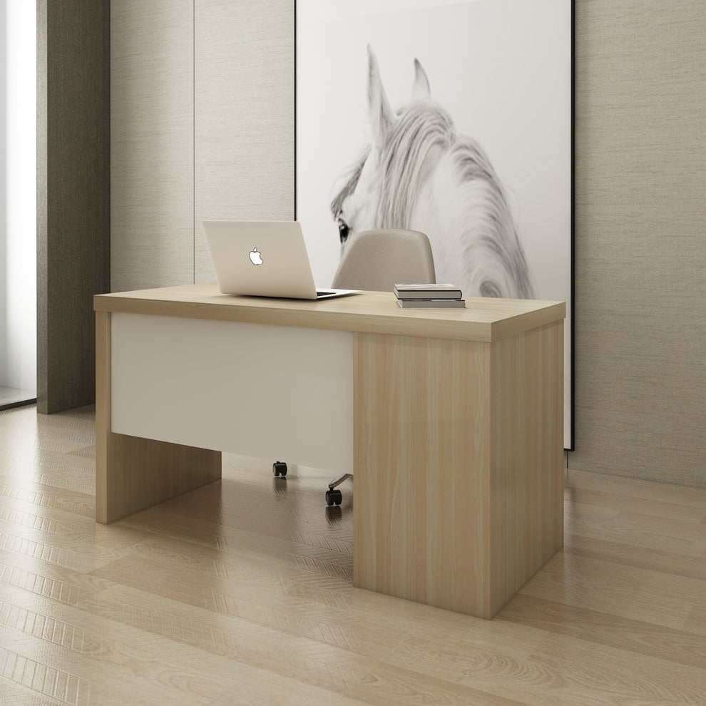 Criterion Lucy Desk 1400mm Oak White Left Hand Storage – Criterion.com.au