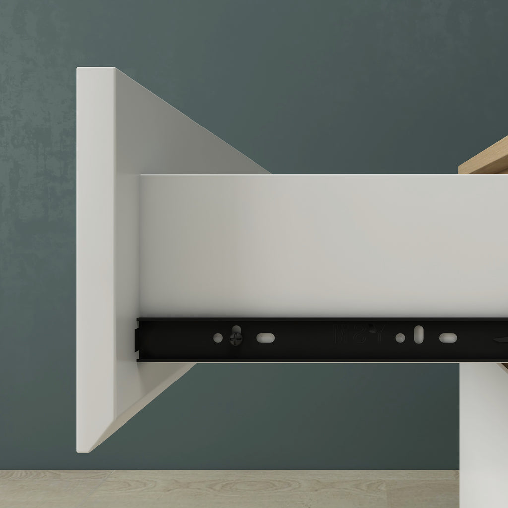 Criterion Lucy Desk 1400mm Oak White Right Hand Storage – Criterion.com.au