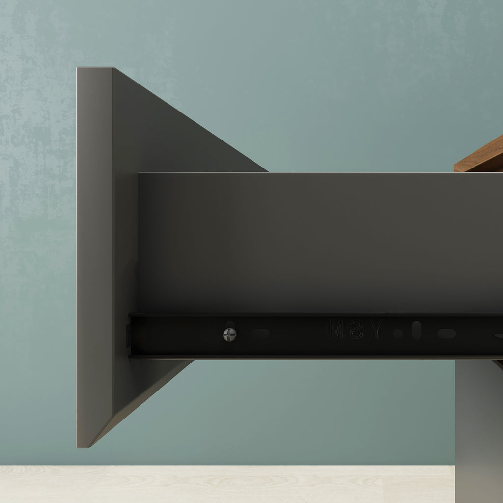 Criterion Lucy Desk 1400mm Walnut Grey Right Hand Storage – Criterion ...